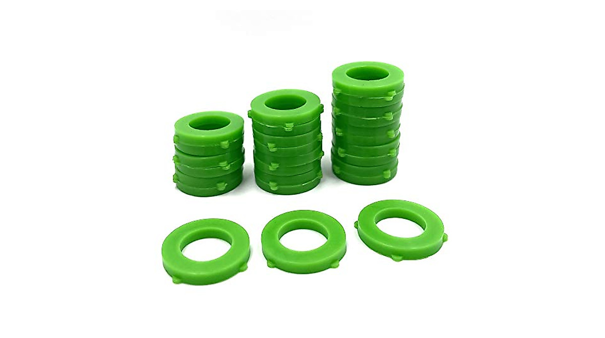 Yanwoo 20pcs Green Silicone Washers for Garden Hoses | Leak-Free Seal