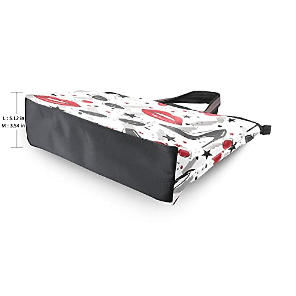 Tote Bag Aesthetic (Lips Heels), Large Capacity Zipper Women Grocery Bags Purse for Daily Life 2 Sizes