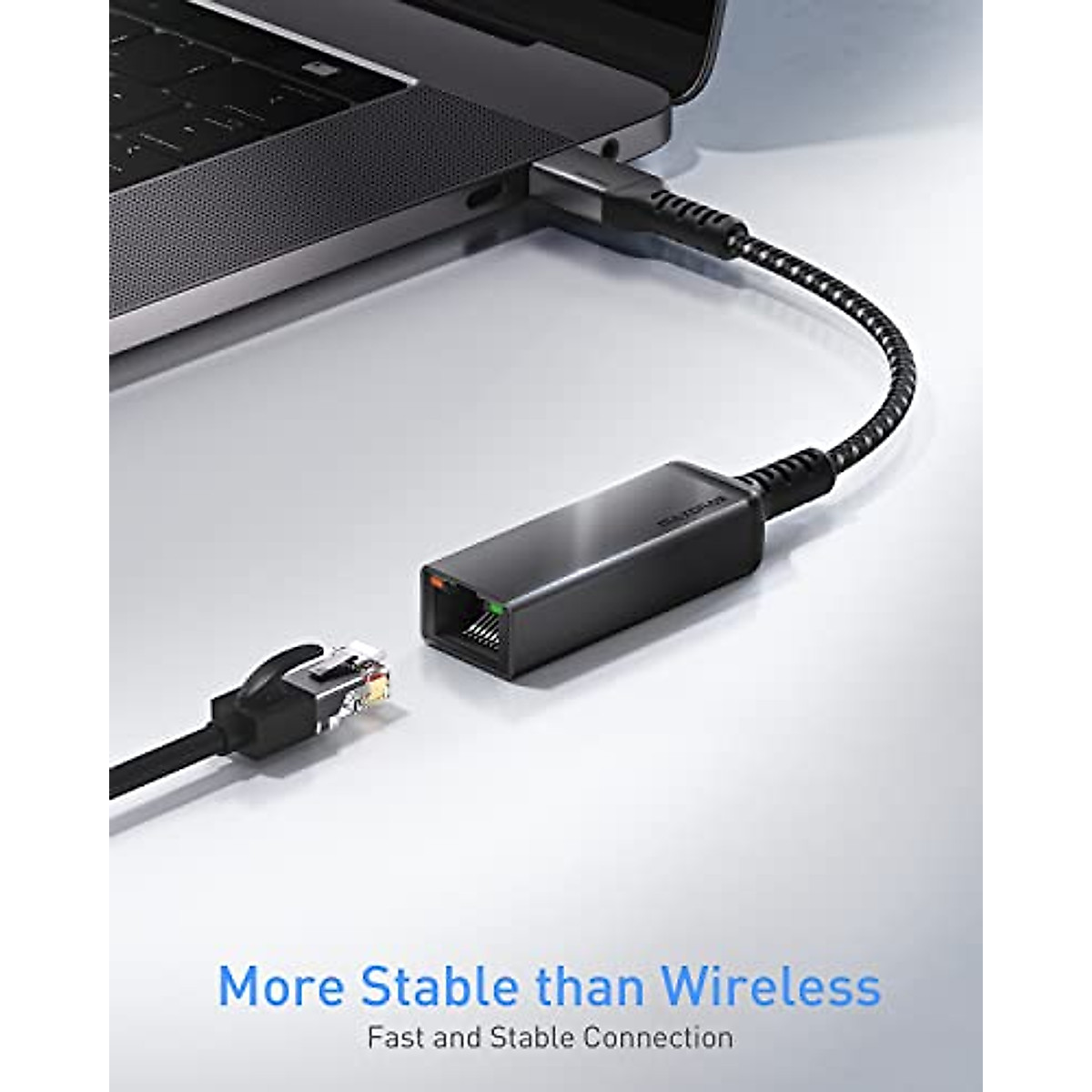 Maxonar USB C to Ethernet Adapter, USB C to RJ45 Thunderbolt 3/4 Type C to Ethernet LAN Network Adapter Compatible with iPad Air, iPad Pro, iMac, MacBook Air Pro (M1/M2), Dell XPS and More