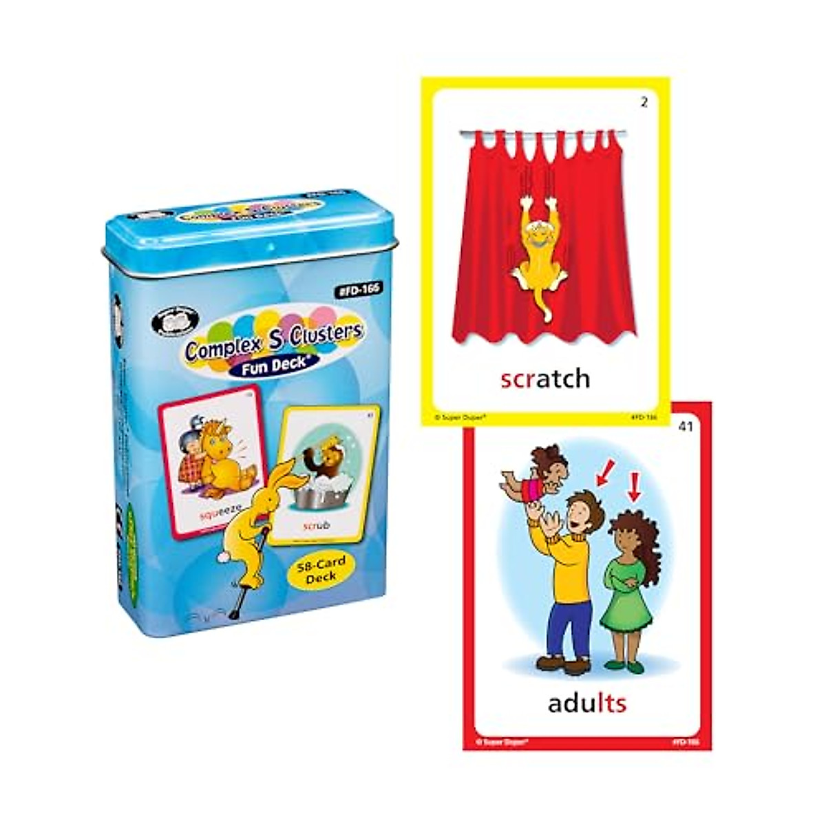 Super Duper Publications | Complex S Clusters Sounds Fun Deck Flash Cards | Educational Learning Resource for Children