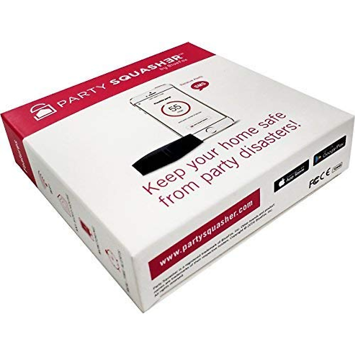 Party Squasher Home Occupancy Monitoring Service: Whole Home Sensor and Mobile App with 1-Year Subscription