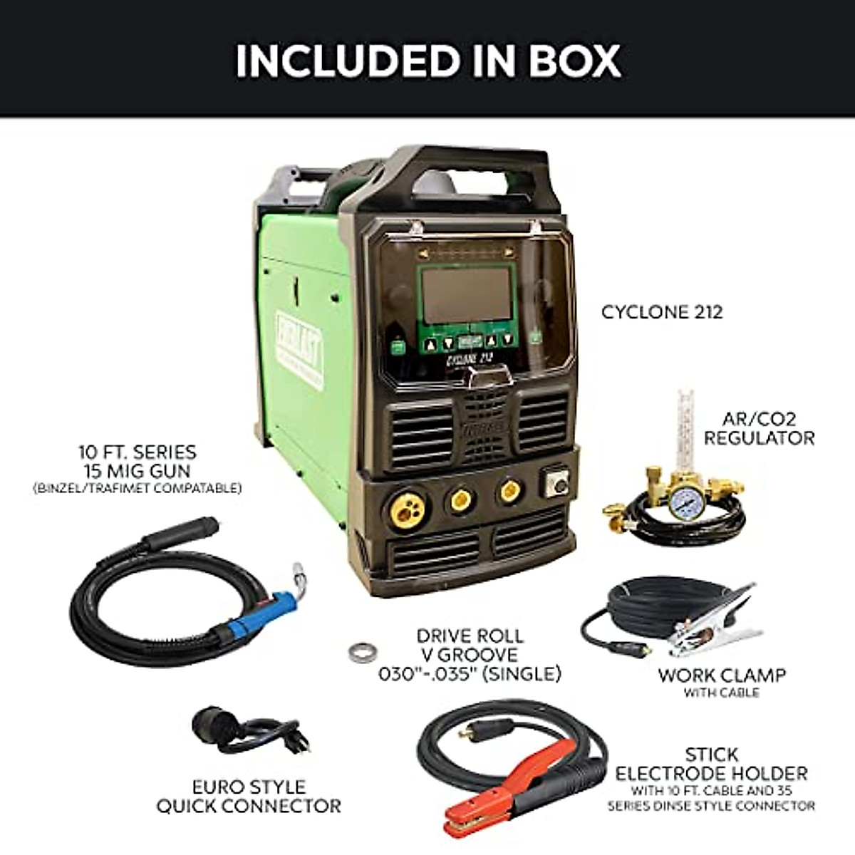 Everlast Cyclone 212 Stick 230 Amp welder dual voltage 110v/220v spool gun ready