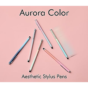 Stylus Pens for Touch Screens, Linfanc 6 Pack Stylus Pens for iPad High Sensitivity and Precision Capacitive Stylus Pens for iPhone All Touch Screens Devices, Extra 12 Replacement Tips