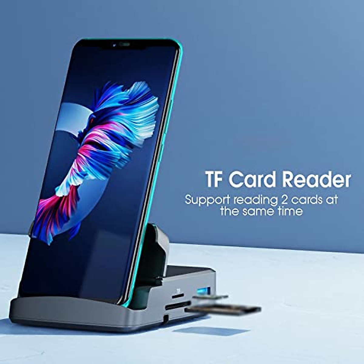 WYTR Type C to HDMI-Compatible Multi-Function Gaming Stand HUB Mini Portable Adapter 8-in-1 Multi-Port Hub