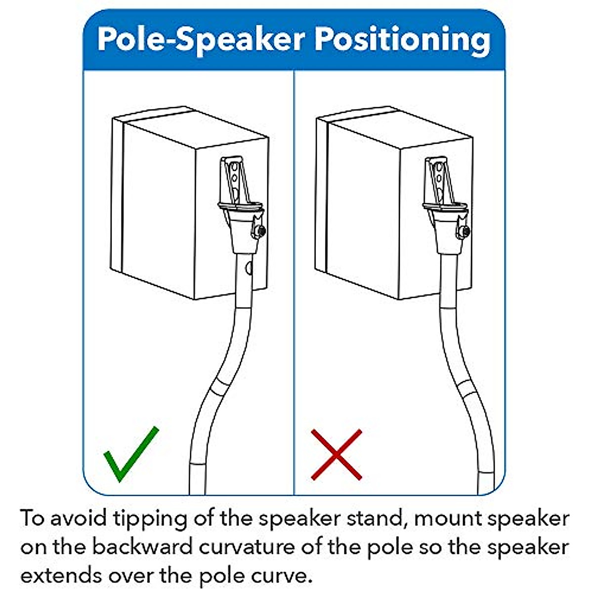 Mount-It! Speaker Floor Stands | Height Adjustable with Cable Management for Satellite, Small Bookshelf & Bluetooth Speakers up to 10 Lbs | Fits Vizio, Polk, Bose, JBL, Sony & Samsung | 1 Pair, Black