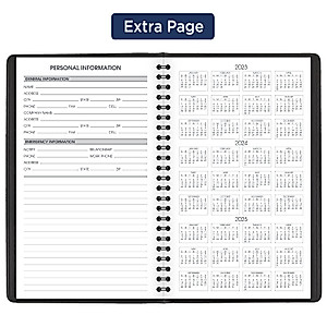 AT-A-GLANCE 2024 Weekly Appointment Book Planner, 5" x 8", Small, 13 Months, Black (701000524)