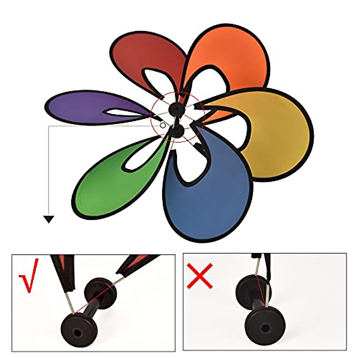 Rainbow Sunflower Garden Pinwheels Whirligigs Wind Spinners Kids Toys for Yard Decor Windmill Bird Deterrent Lawn Decorations Decorative Garden Stakes Outdoor Whimsical Baby Gifts