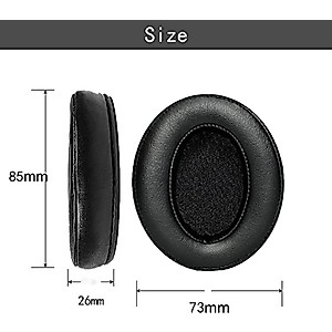Aiivioll Compatible with Sennheiser Momentum 2.0 Ear Cushions, Isolating Headphone Cushion Memory Foam Replacement Earpads (Black +Black Net)
