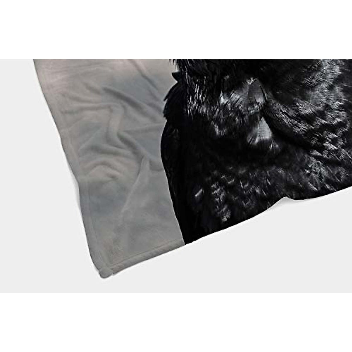 HGOD DESIGNS Raven Throw Blanket,Wild Animal Bird Black Raven Soft Warm Decorative Throw Blanket for Bed Chair Couch Sofa 30"X40"