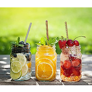 Stainless Steel Straw 10.5'' Long and 0.31" wide Straw, 5 Pack Metal Straw with 1 Reusable Straw Brush Cleaner for Milkshake, Replacement for Starbucks straw (Sliver)