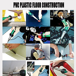 Iglobalbuy 110V 1600W Hot Air Plastic Welder Kit, Hot Air Vinyl PVC TPO Welding Heat Gun w/Nozzles Adjustable Temperature PVC Roofing Welder w/Carrying Case