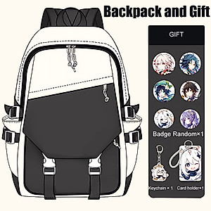 Dalicoter Genshin Impact Backpack Collei Anime Laptop Bookbag Student Backpack 3D Print School Bags Travel Backpack With Gift