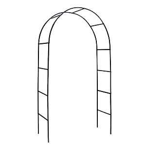 Metal Pergola Arbor, Outdoor Flower Garden Arch Trellis, Durable Steel Garden Arbor for Climbing Plants, Wedding Decoration, 7'8" H x 4'5" W