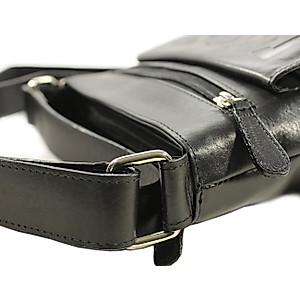 Biddy Murphy Irish Hand Bag Crossbody Black Leather Embossed Celtic Weave Made in Ireland