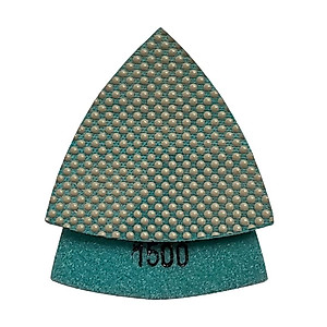 3" Triangular Diamond Grinding/Polishing Pads for Oscillating Tools, 30, 60, 120, 200, 400, 800, 1500, 3000 Grit