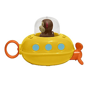 Skip Hop Bath Toy Gift Set  for Toddler: Submarine Monkey, Scoop & Catch Squirties, Stack and Pour Buckets, Fishin' Fox Toy