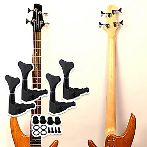 Lovermusic Black Machine Heads Tuning Pegs 4R Bass Tuners Replacement for 4 String Bass