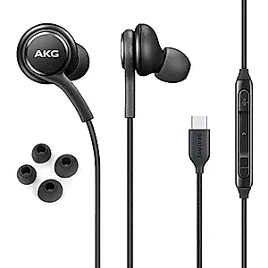 2022 Earbuds Stereo Headphones for Samsung Galaxy S21 Ultra 5G, Galaxy S20 FE, Galaxy S10, S9 Plus, S10e, Note 10, Note 10+ - Designed by AKG - with Microphone and Volume Buttons