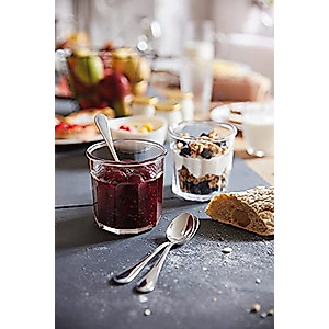 Luminarc N7593 Working Glass Storage Jar with Lids, 14 Ounce, Set of 4, Clear