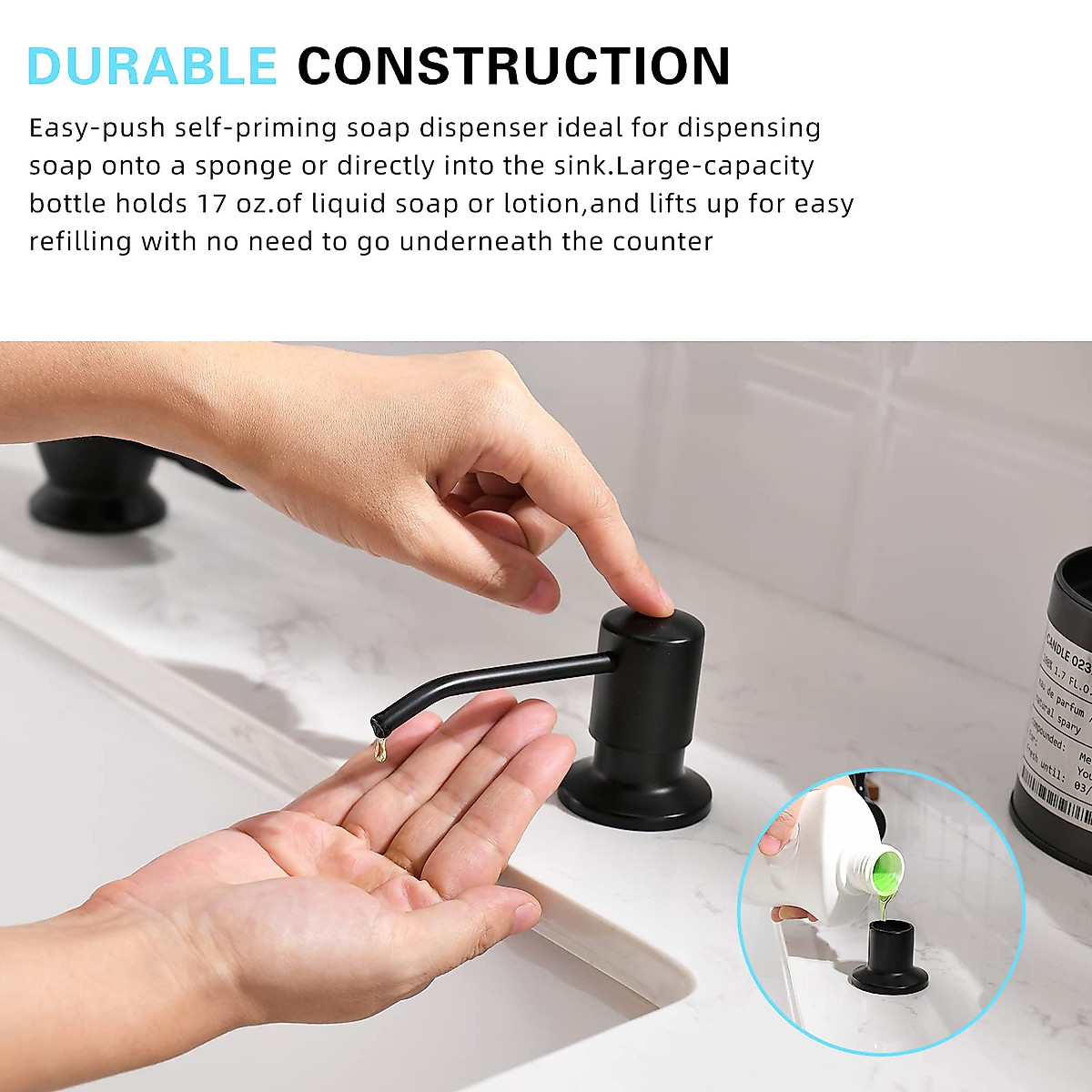 Fapully Touchless Kitchen Faucet with Pull Down Sprayer, with Soap Dispenser
