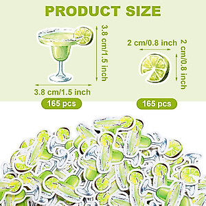Humyoun 330 Pcs Margarita Glasses Confetti Margarita Party Decorations Margs and Matrimony Bachelorette Decor Margarita Table Confetti Decor for Mexican Day Bridal Shower Tropical Party