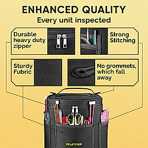 Starter Pack of 12x50g Acrylic Yarn Skeins with Black Yarn Storage Bag Bundle