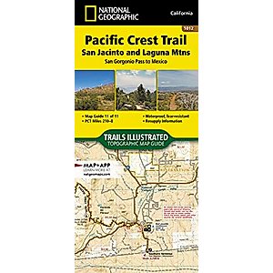 Pacific Crest Trail: San Jacinto and Laguna Mountains Map [San Gorgonio Pass to Mexico] (National Geographic Topographic Map Guide, 1012)