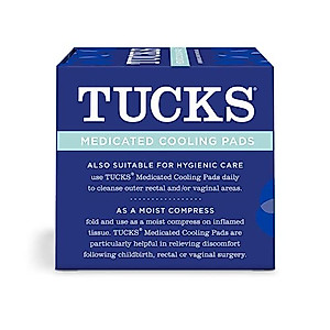 TUCKS Medicated Cooling Pads, 100 Count – Hemorrhoid Pads with Witch Hazel, Cleanses Sensitive Areas, Protects from Irritation, Hemorrhoid Treatment, Medicated Pads Used By Hospitals