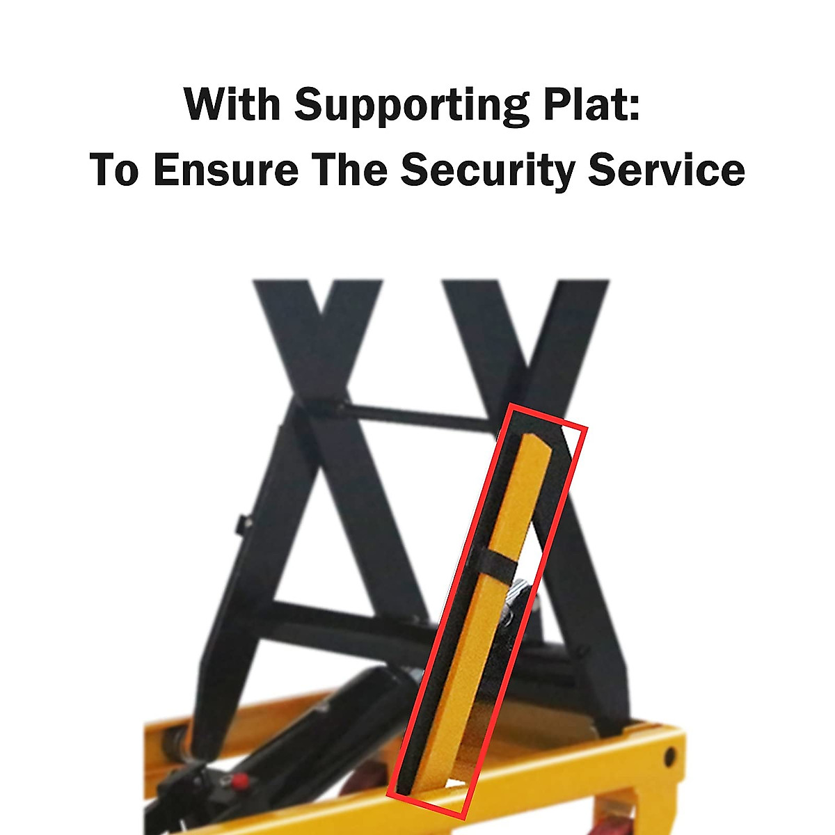 APOLLOLIFT Hydraulic Lift Table, 1100lbs Capacity 35.4" Lifting Height, Single Scissor Lift Table Cart with 4 Wheels and Safety Back Guard for Material Handling and Transportation