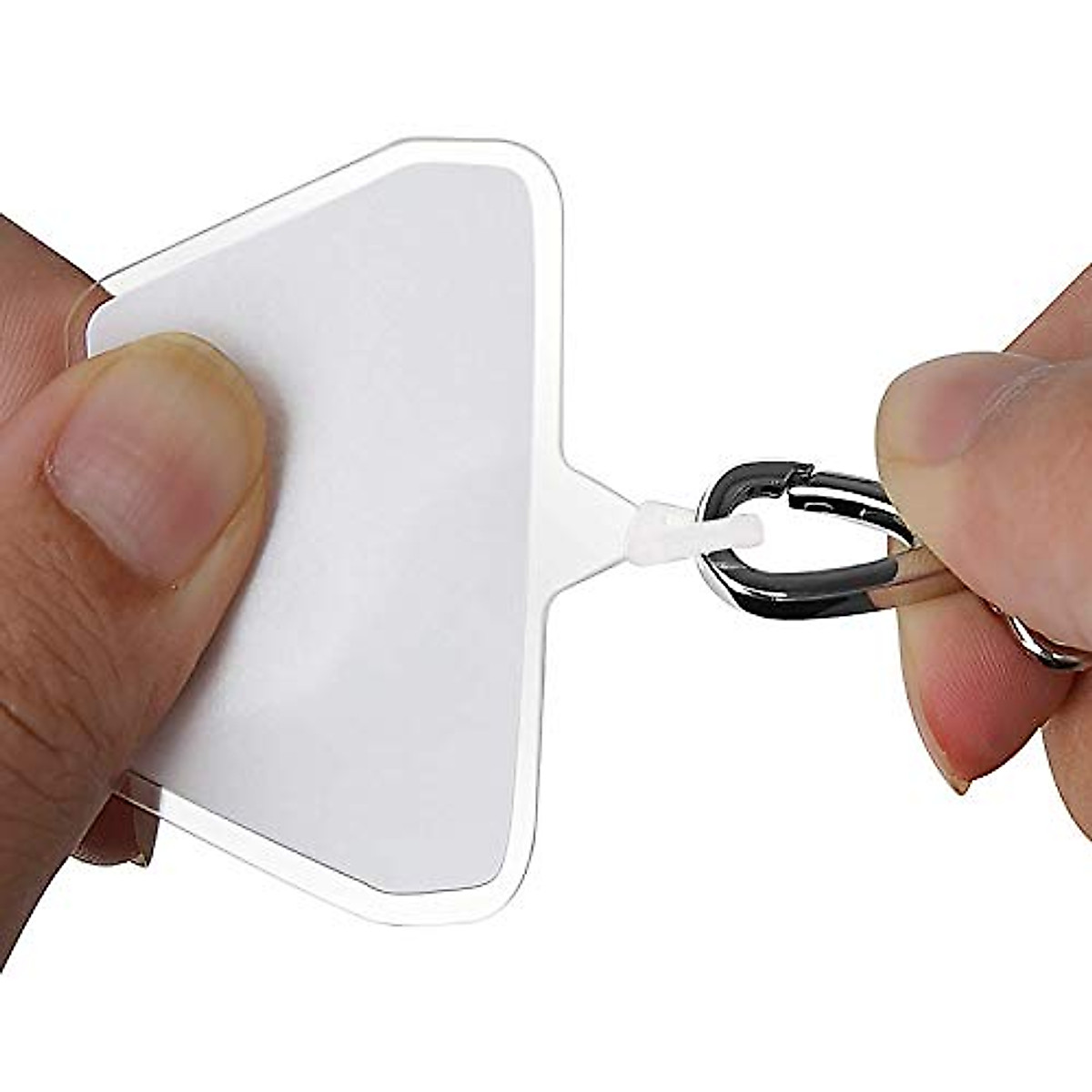 COCASES 4 Pack Phone Tether Tab, Phone Strap Connector for Cell Phone Safety Lanyard Patch (White x4)
