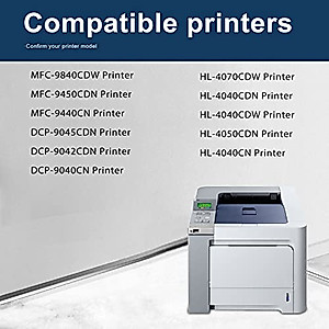 YOISNER TN-110 Toner Set Compatible TN110 Black Cyan Magenta Yellow Replacement for Brother TN110 DCP-9040 9042 9045 HL-4040 4050 4070 Printer (5PK, 2BK/1C/1M/1Y)