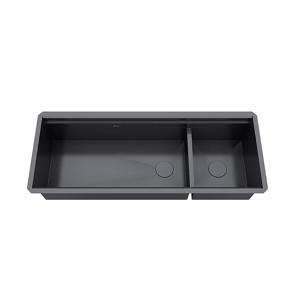 KINGSMAN ALL-IN-ONE Workstation 48 in. 16-Gauge Undermount Double Bowl Stainless Steel Kitchen Sink w/Build-in Ledge and Accessories (Galaxy Pearl Black)