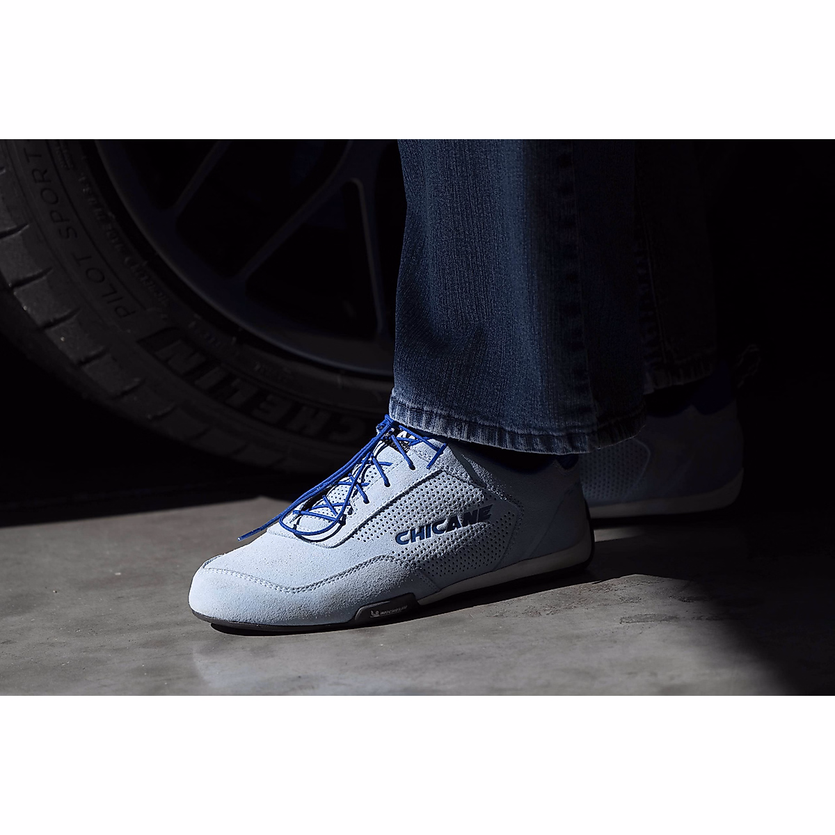 Chicane Womens Speedster Performance Low Top Motorsports Car Driving Racing Shoe, Light Blue, Size 9.5