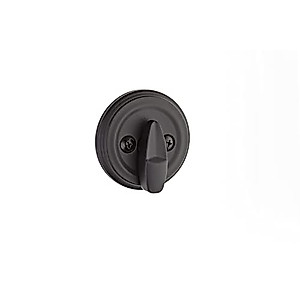 Kwikset 980 Deadbolt, Keyed One Side, featuring SmartKey Security in Matte Black