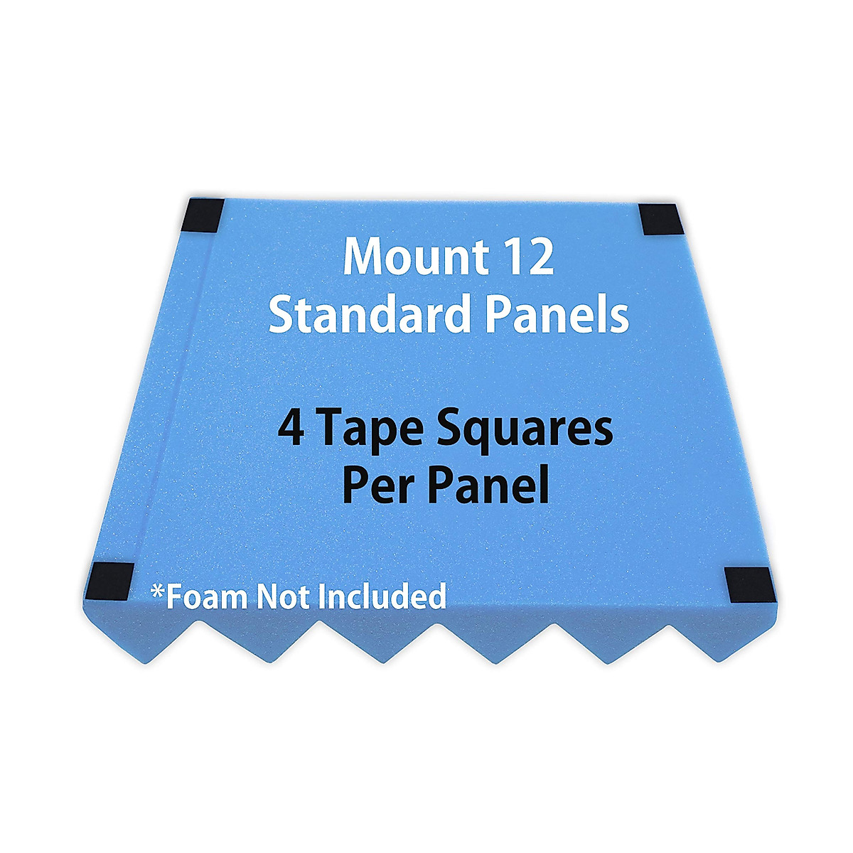 New Path Designs Double-Sided Acoustic Foam Panel Mounting Squares, 48-Pack, Studio-Grade Adhesive Tape, Heavy Duty Bond to Acoustic Panels/Soundproof Foam, No Wall Residue (for 12 Standard Panels)