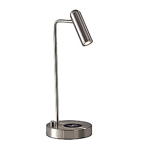 Adesso 3162-22 Kaye LED Desk Lamp Wireless Charging, 7W LED, 5W QI, USB Port, Indoor Lighting Lamps