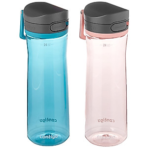 Contigo 2144909 Water Bottle, 24oz, Juniper & Pink Lemonade