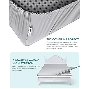 Forias Fitted Sheet for Folding Mattress, Compatible with 4inch, 6inch Size Trifold Mattress,4-Way Stretch Knit, Snug Fit, Ultra-Soft and Cozy Washable Fitted Sheet (Twin)
