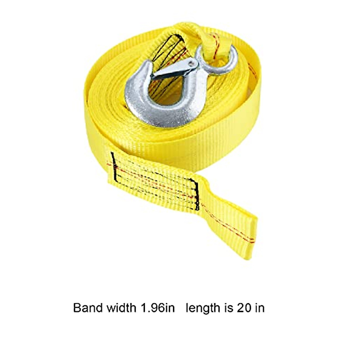 CarBole Trailer Winch Strap with Hook 2" x 20' Breaking Strength 10000 lb Heavy Duty Winch Strap Replacement for Large Boat,Jet Ski,Wave Runner