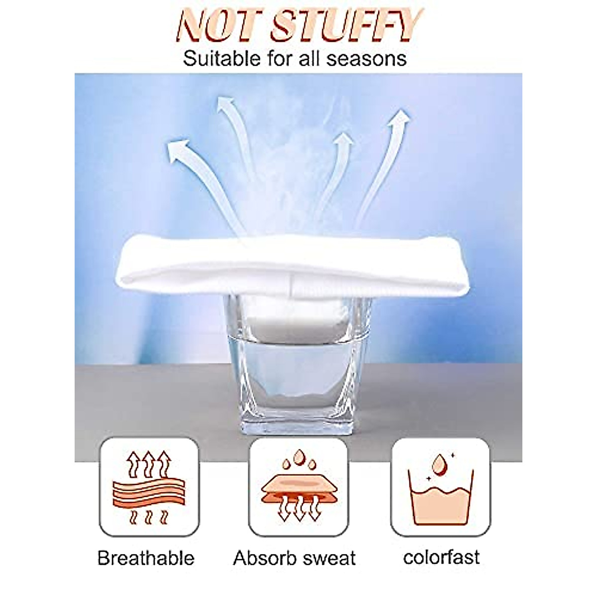 Baby Hats Mittens and Socks Set Unisex Cotton Beanie Cap and Scratch Mitten Non-Slip Baby Ankle Socks for Boys and Girls (White, Black, Grey, Light Blue, Navy Blue, Beige,6 Sets)