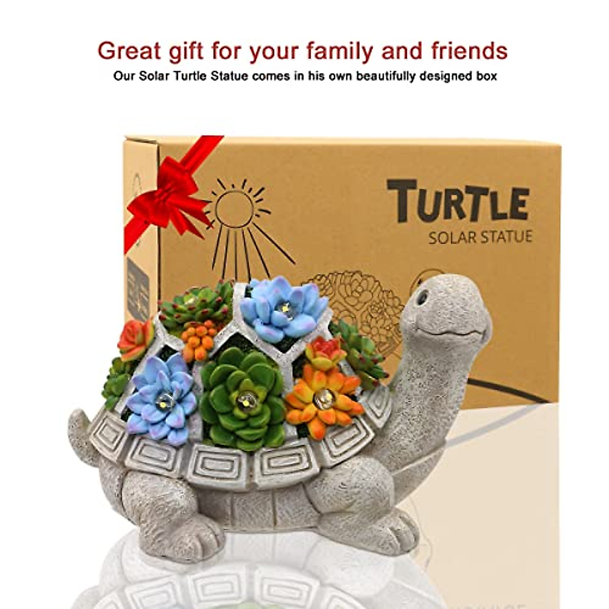 A Bundle of Solar Turtle and 2Pack Solar Lantern