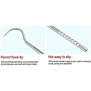 Dental Tartar Calculus Plaque Remover Tooth Scraper Dental Mirror Scaler Set,Orange