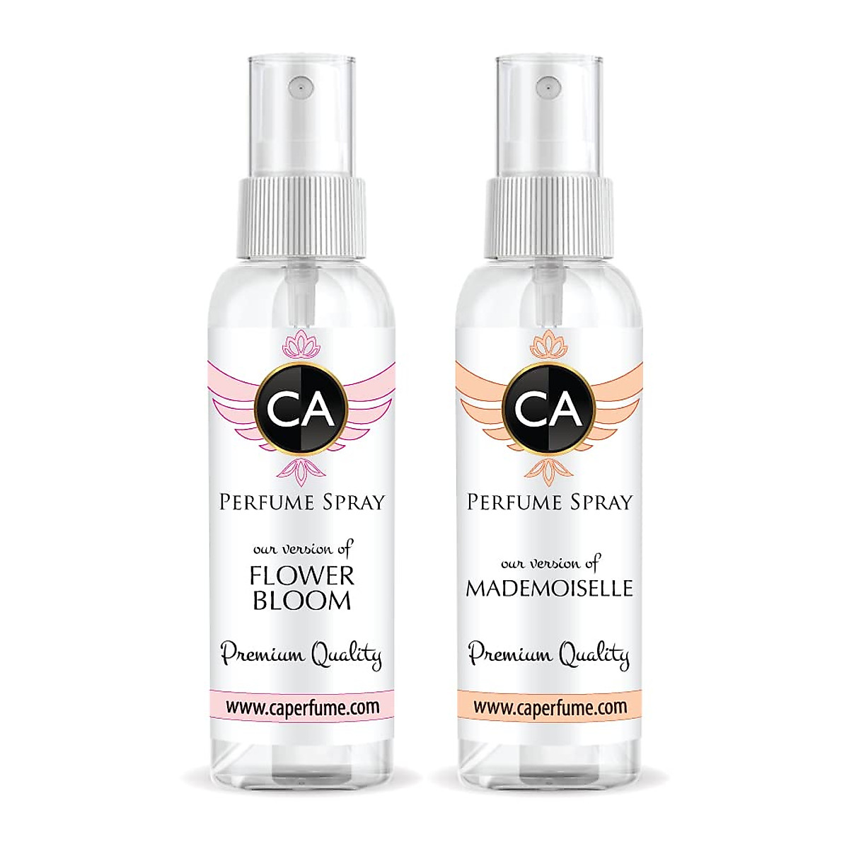 CA Perfume Impression of (Flowerbloom + Mademoiselle) Travel Size Sample Fragrance Refillable Atomizer Long Lasting Eau de Parfum (Cologne) Sprayer / 2 Fl Oz/ 60 ml