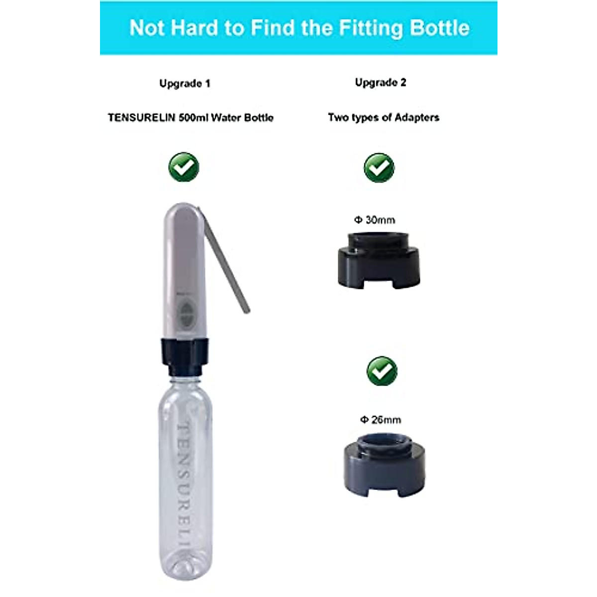 Upgraded Electric Portable Travel Bidet, Contain Large Water Bottle, Two Size adapters, USB Charger, Handy Toilette Sprayer Good for Personal Care