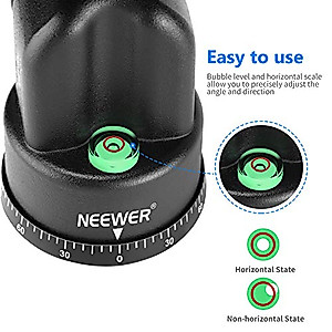 NEEWER Arrow Arm for Tripod, 50cm Horizontal Center Column 360° Swivel Aluminum Alloy for Aerial Photography, Macro and Low Angle Shooting, Load up to 10kg