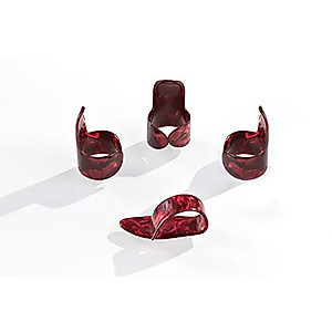 EPIC berry Thumb and Finger Picks - Large Red - Best for Fingerstyle Acoustic Guitar, Banjo or Ukulele. Includes a Pouch.