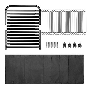 Pants Hanger Rolling Pants Trolley for Closet Pants Trouser Organizer with 20 Hangers and Side Bag for Dress Jeans Skirts Metal, Black