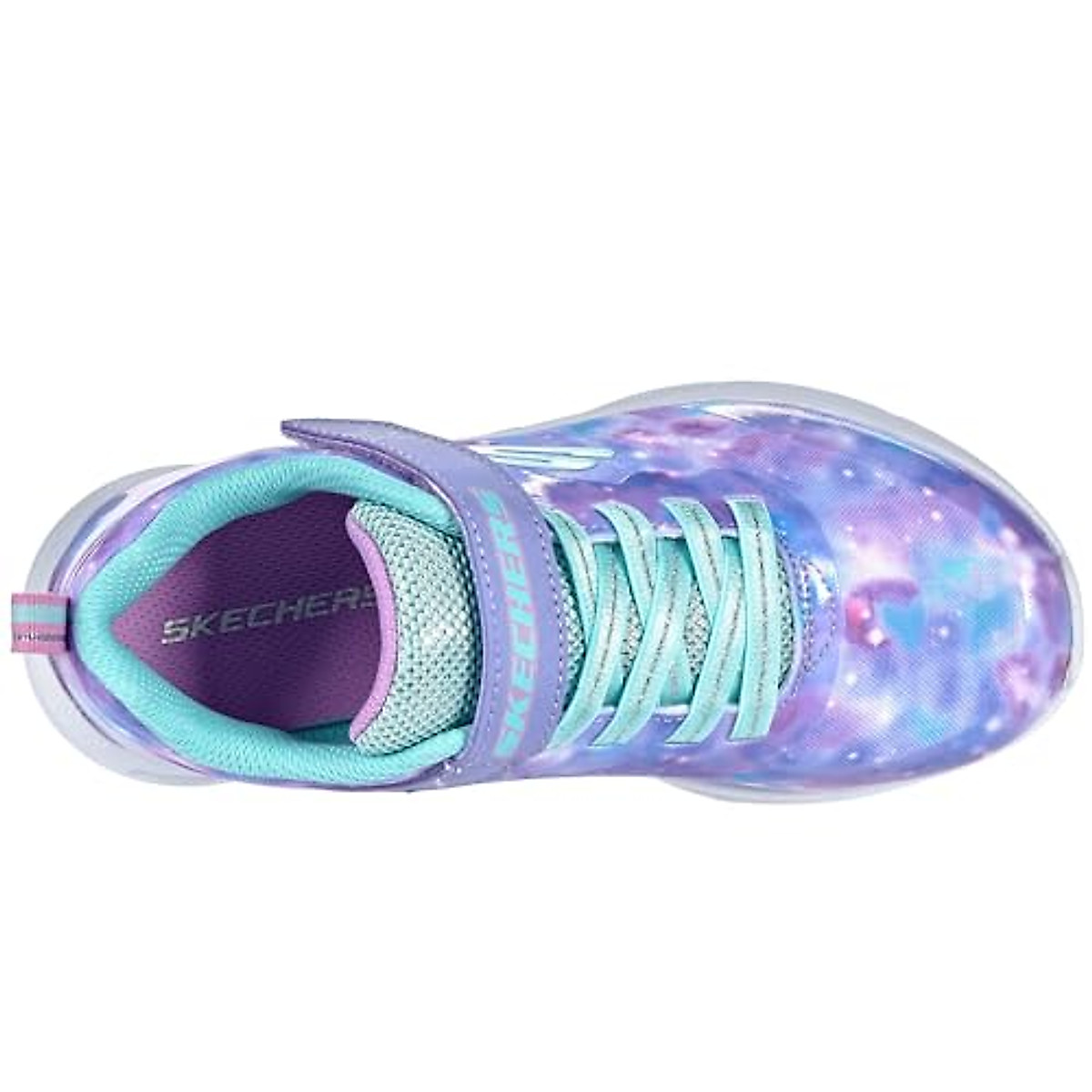 Skechers baby girls Microspec Max - Spiral Galaxy Sneaker, Lavendar/Multi, 11.5 Little Kid US