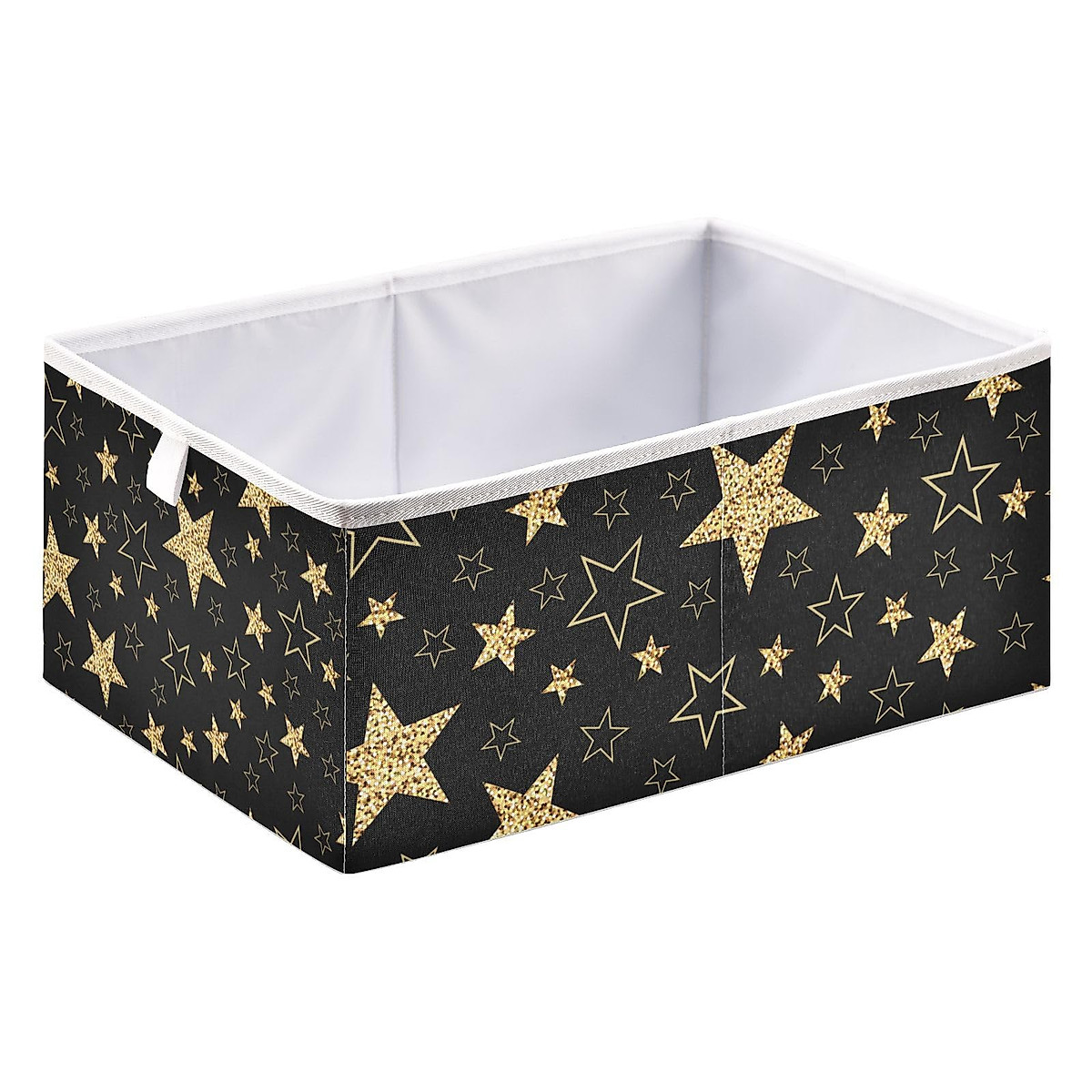 Kigai Fabric Cube Storage Bins Foldable Storage Box Waterproof Storage Cubes Organizer with Handles Storage Basket for Shelves, Home, Office, Nursery, 11"x11"x11", Star