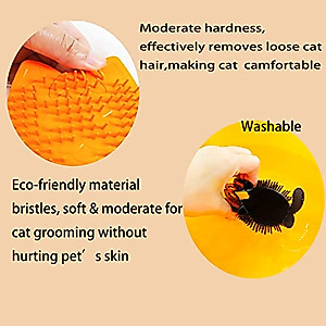 2 Packs Cat Self Groomer, Pet Massage Combs Brush, Cat Wall Scratcher Cat Grooming Brushes for Indoor Cats, Dog Bathing Brush with Catnip, Self Massage Tool for Long & Short Fur Kitten Cats Dogs